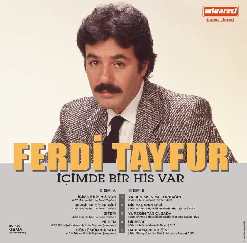 Ferdi Tayfur – İçimde Bir His Var Lp Plak 2023 Plak